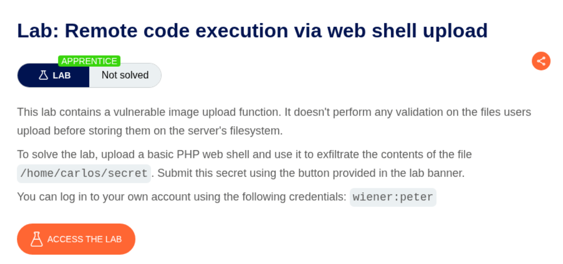 Walkthrough - File Upload Portswigger labs | Yash's CyberSec blog